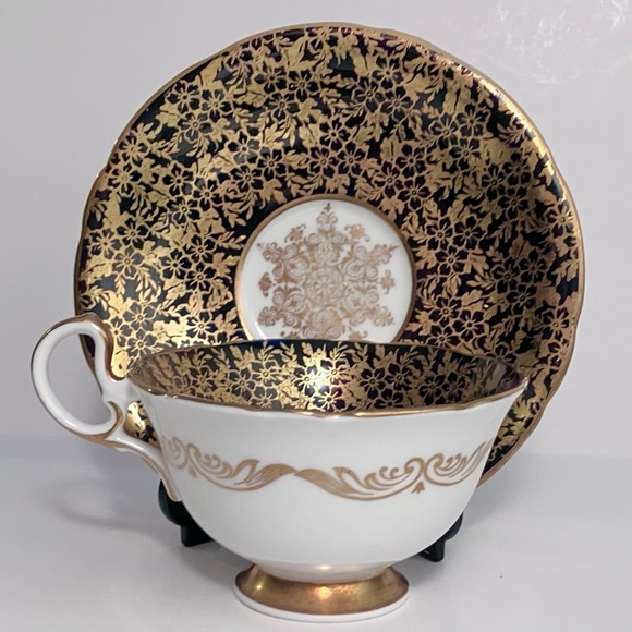 Aynsley | Dining | 95s Aynsley Black Chintz Cup Saucer Pattern C960 ...